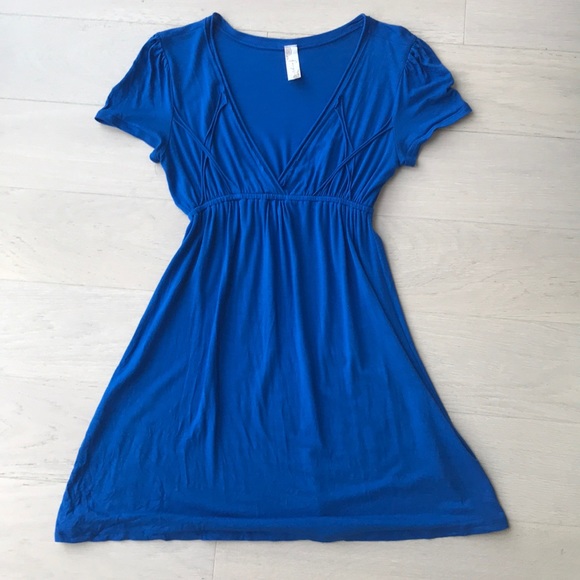 frenzy ii | Dresses | Royal Blue Short Sleeve V Neck Dress By Frenzy Ii ...